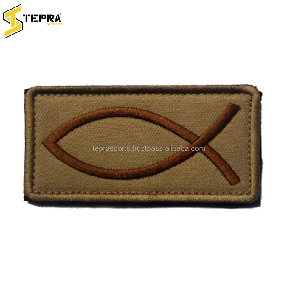 Christian Fish Symbol Tactical Emblem Badges Appliques Embroidered ...