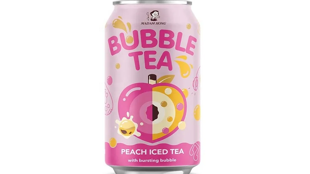 Taiwan 320ml Popping Boba With Peach Iced Tea Bursting Boba Bubble Tea ...