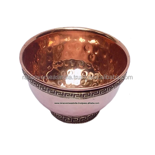 Round Hammered Copper Offering Bowl for Altar Incense Burning