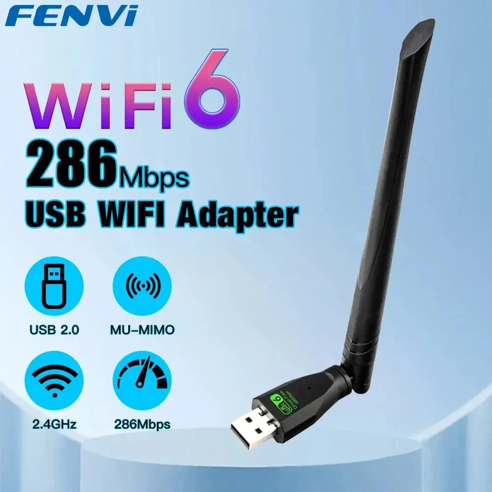 Fenvi Wifi 6 Usb Adapter Ax286 Network Card Dongle 2.4ghz 802.11ax Antenna Signal Reception For ...