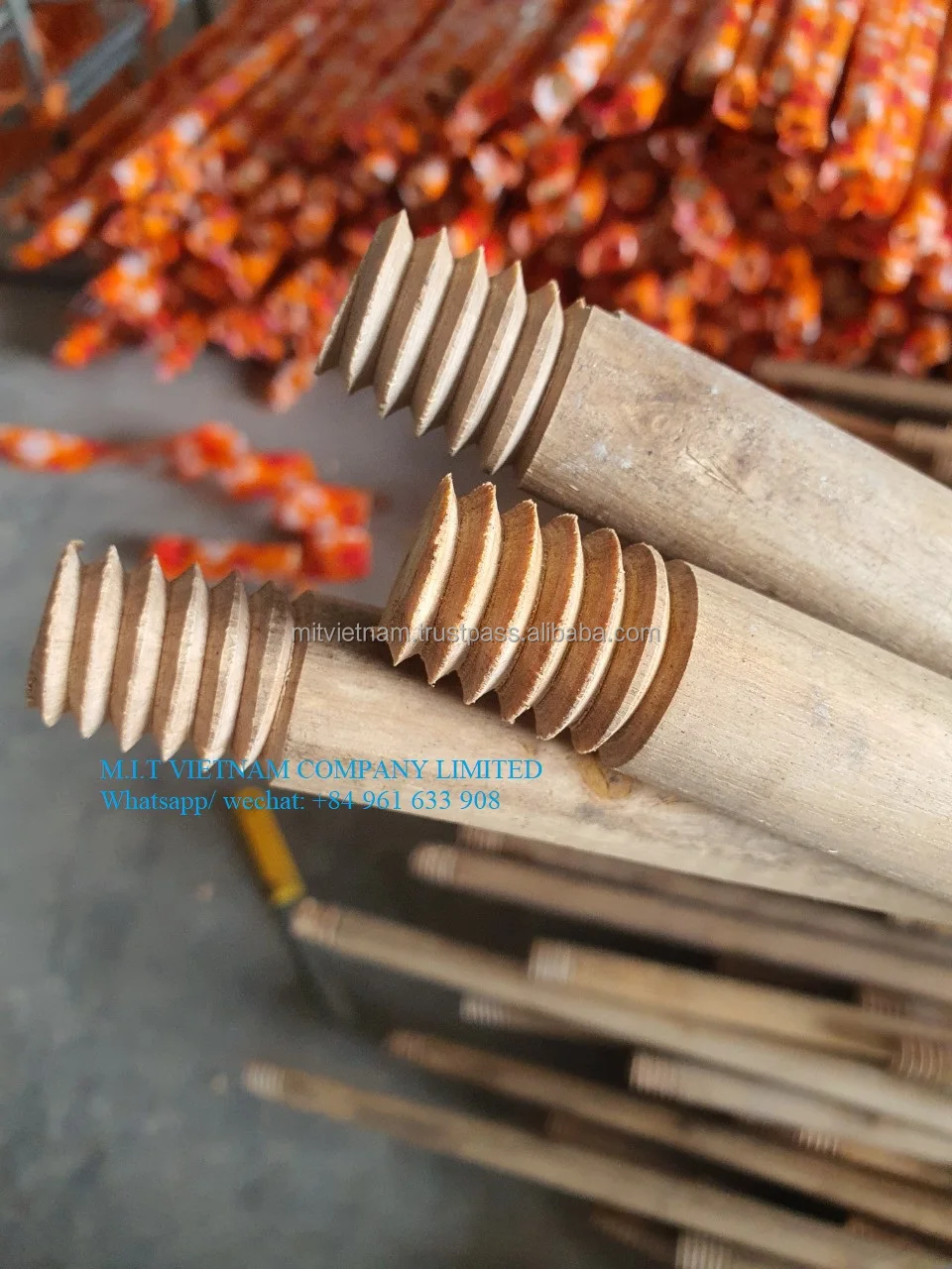 Wooden Broom Stick Flower Pvc Coated Eucalyptus Stick With Italian ...