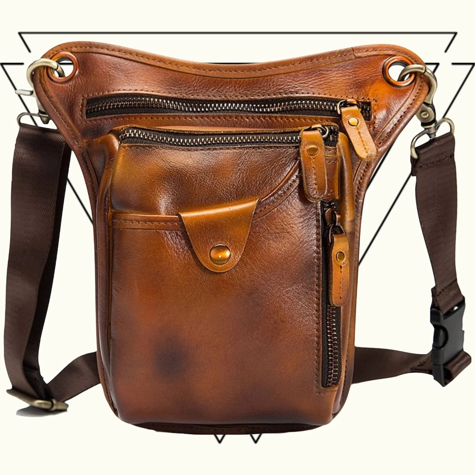 Thigh Pouch Leather Drop Leg Bag - Anti-Theft & Stylish