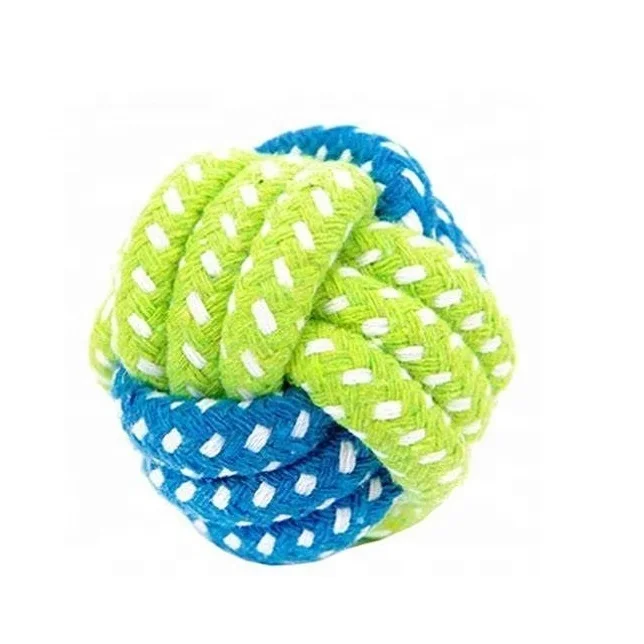 Latest Dog Chews Cotton Rope Knot Ball Toys Durable Rope Ball Tooth ...