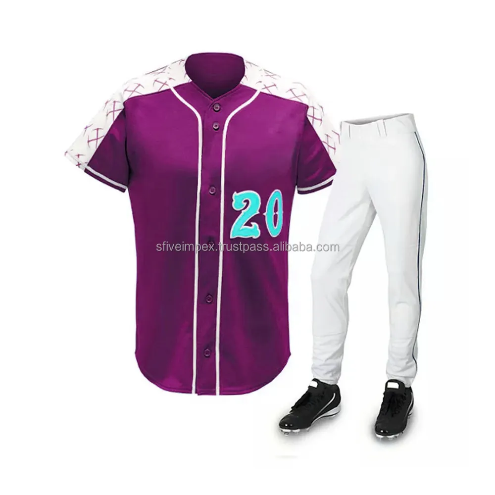 Softball Uniform Jersey Set Sports Team Practice Wear Clothes Stylish ...