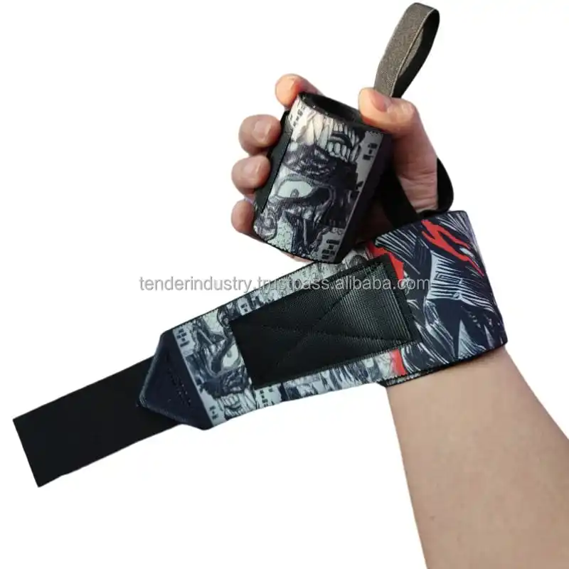 Deadlift Wrist Wraps Men And Women Fitness Elastic Gym Wrist Wraps Gym ...