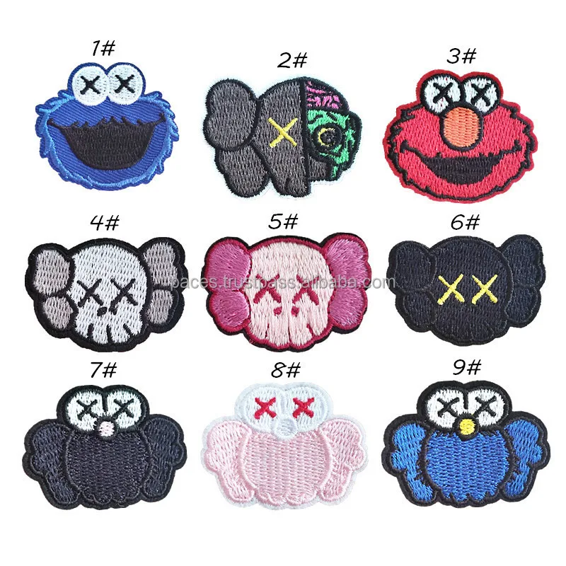 2 Flame Fire Patch Flame Danger Warning Cartoon Patch Kids Embroidered ...