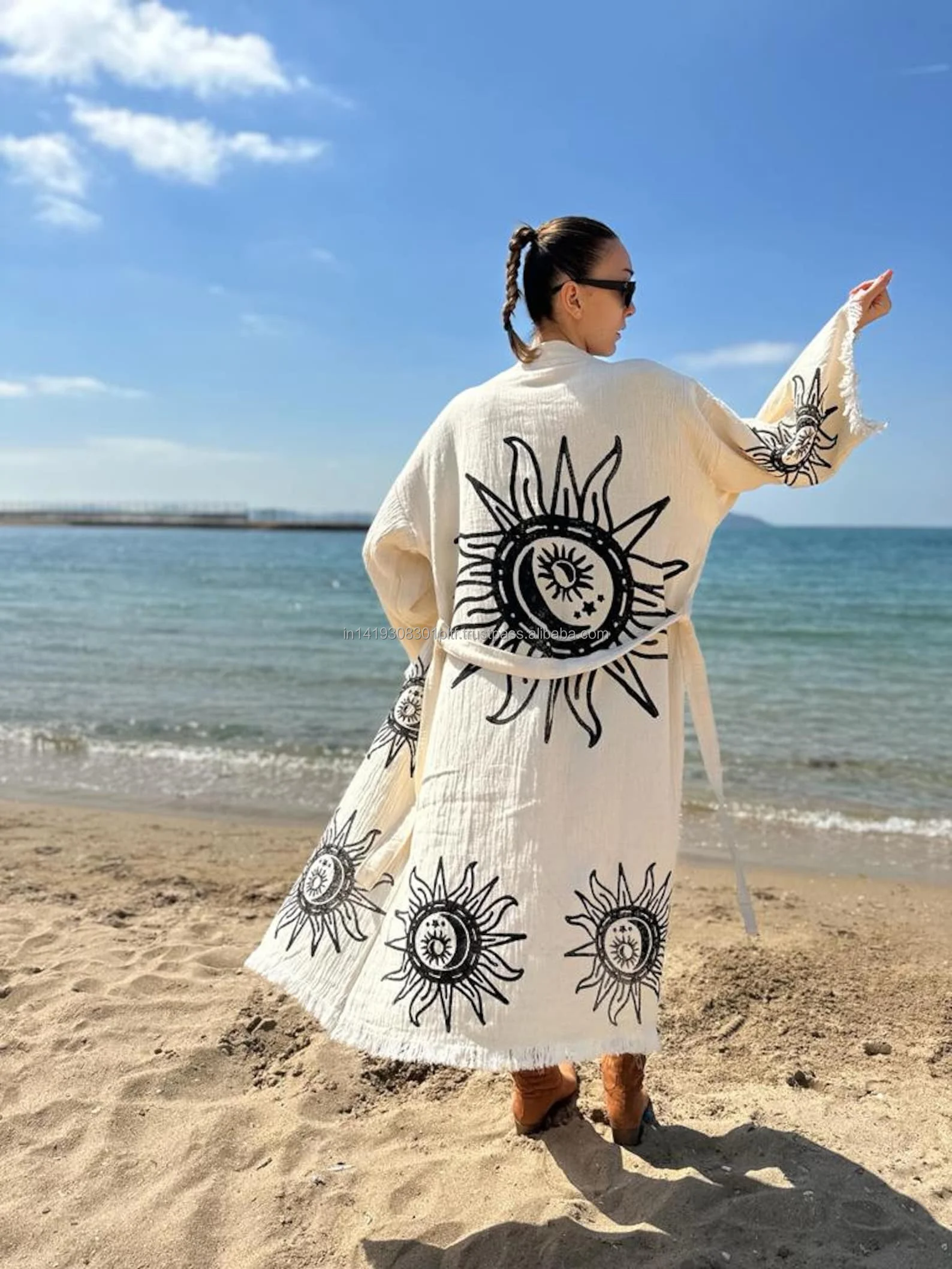 New Style Vintage Sundress Custom Long Gypsy Cotton Women's Cardigans ...