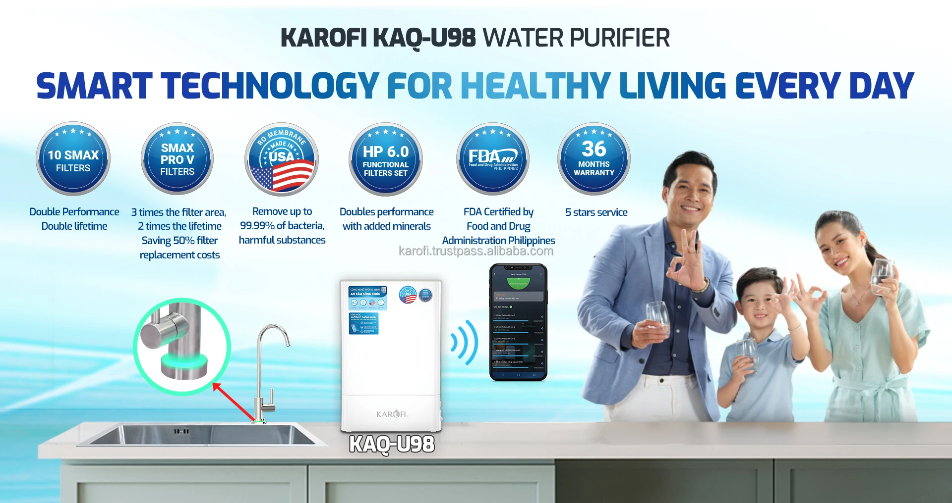 Karofi Kaq-u98 Commercial Reverse Osmosis Water Purifier 10-stage ...