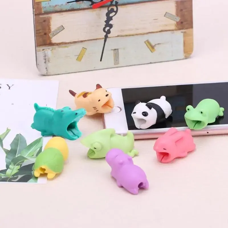 3 Cable Protector Animal Cute Cartoon Bites Winder Organizer For Usb ...