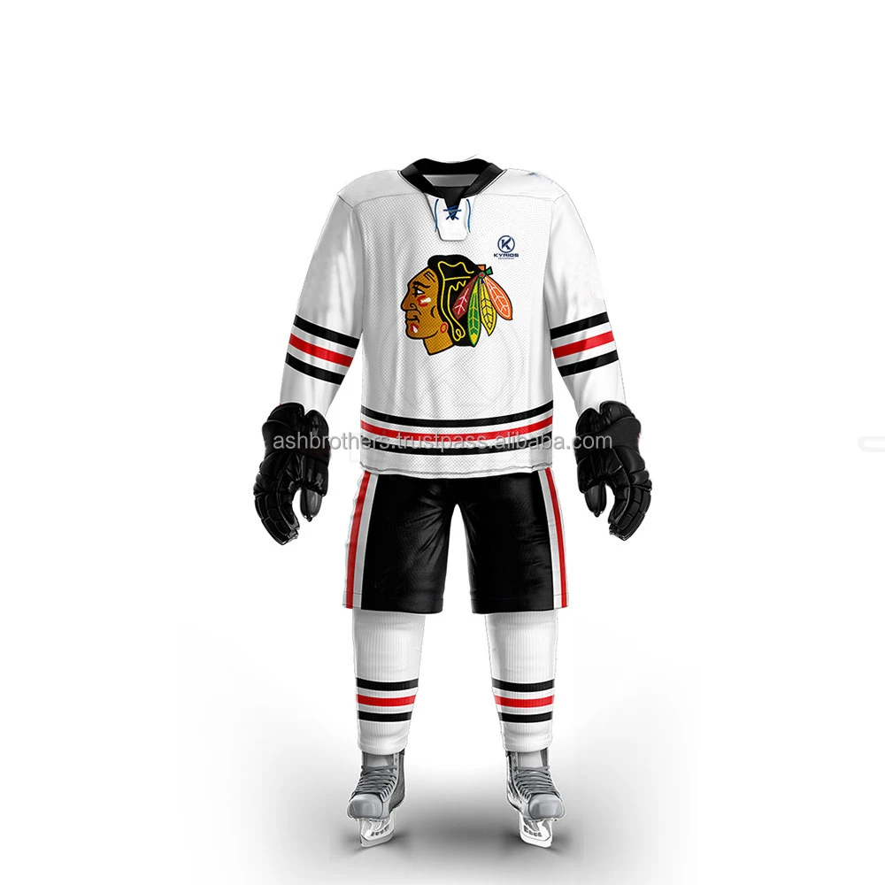 Polyester Design Printing Custom Hockey Uniform Set Men Training ...