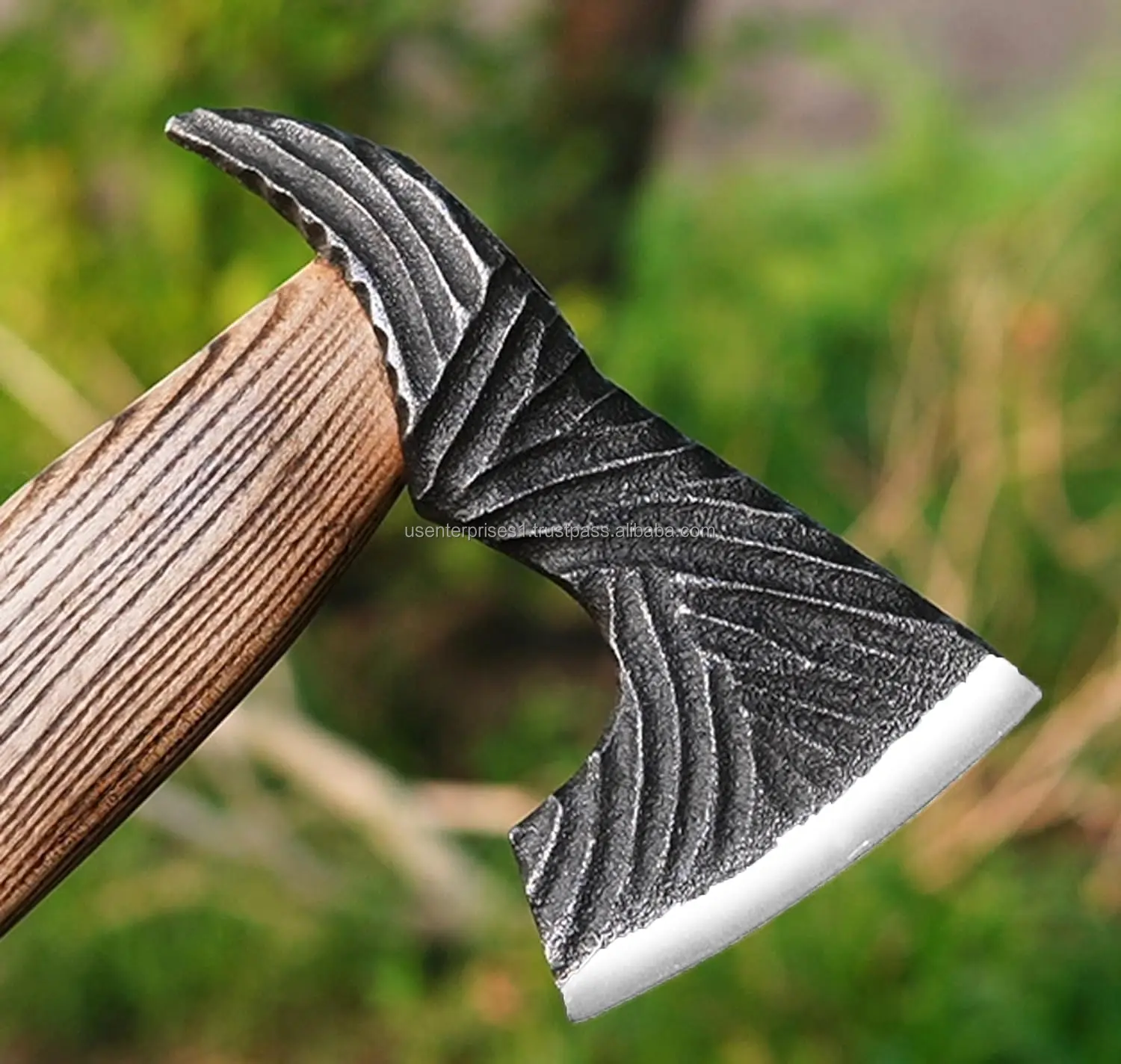Custom Handmade Carbon Steel Viking axe with Ash Wood Handle and Fine ...