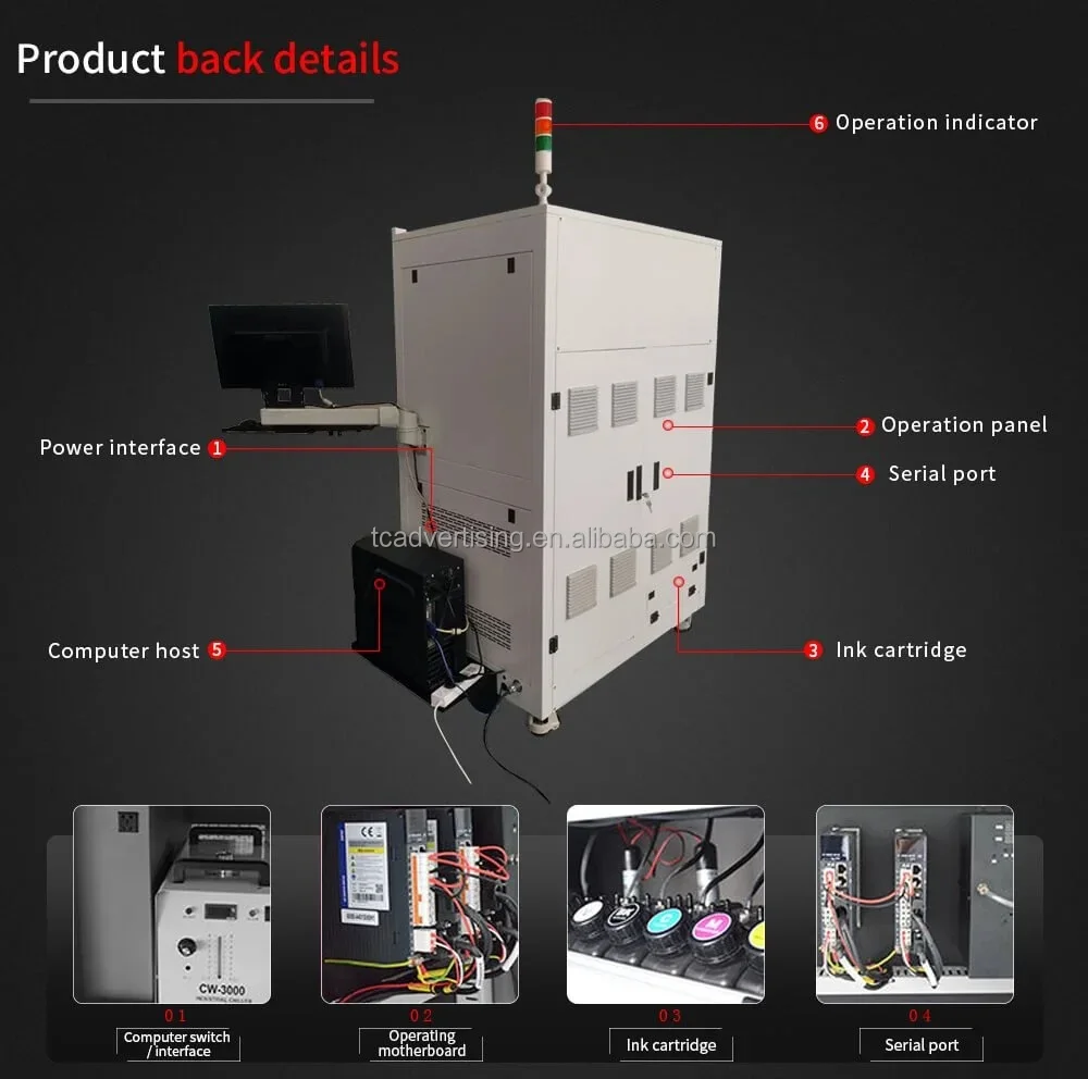 Acetek Mini Inkjet Digital 360 Cylinder Uv Flat Bottle Printer in ...