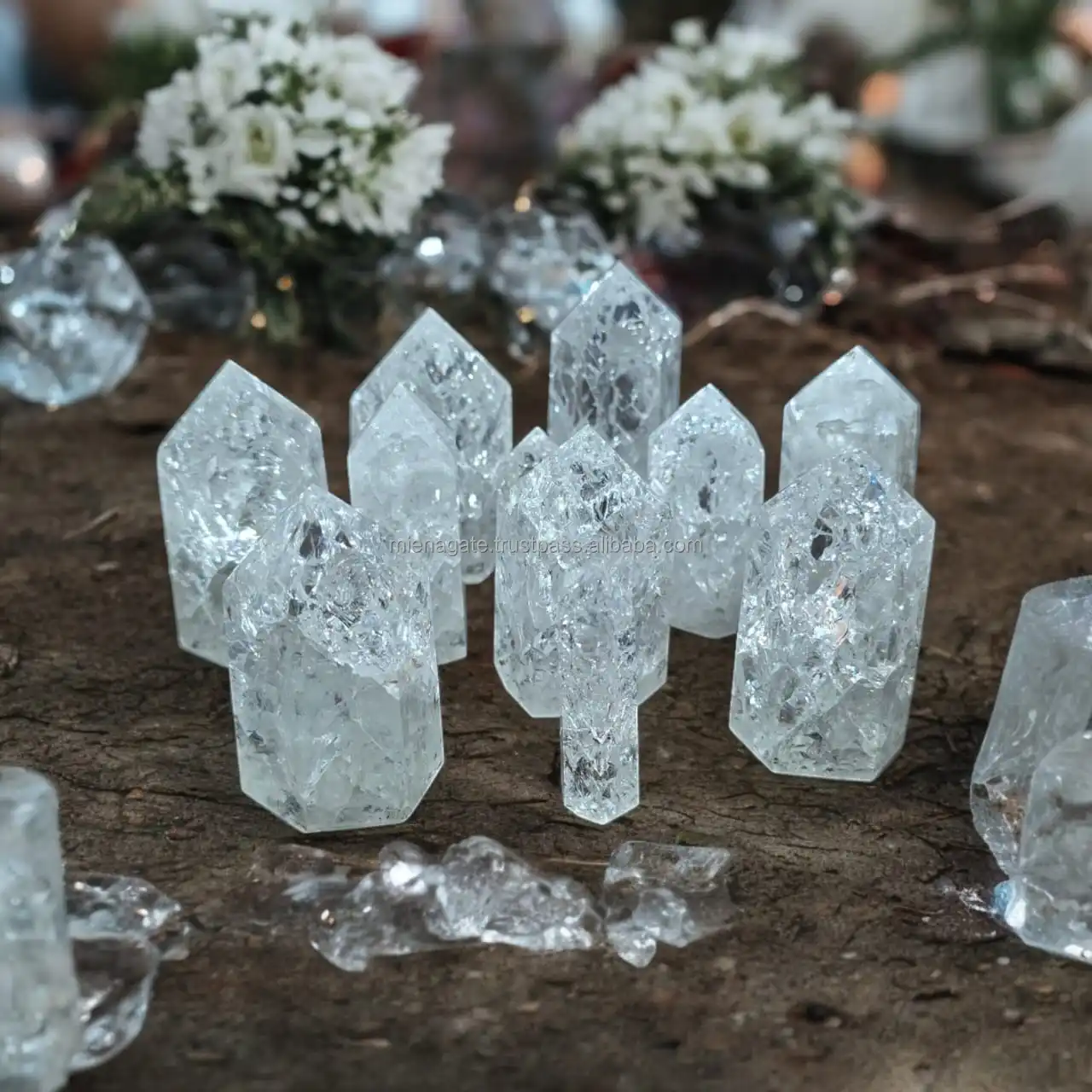High Quality Fire and Ice Quartz Crystal Point Tower Wholesaler ...