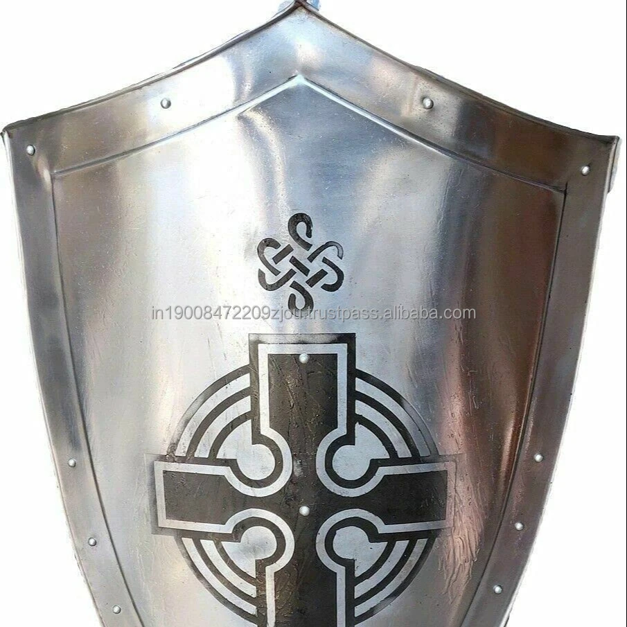 32 ''щит Средневековый Рыцарь Щит Металлический Ручной Работы С Защитой ...