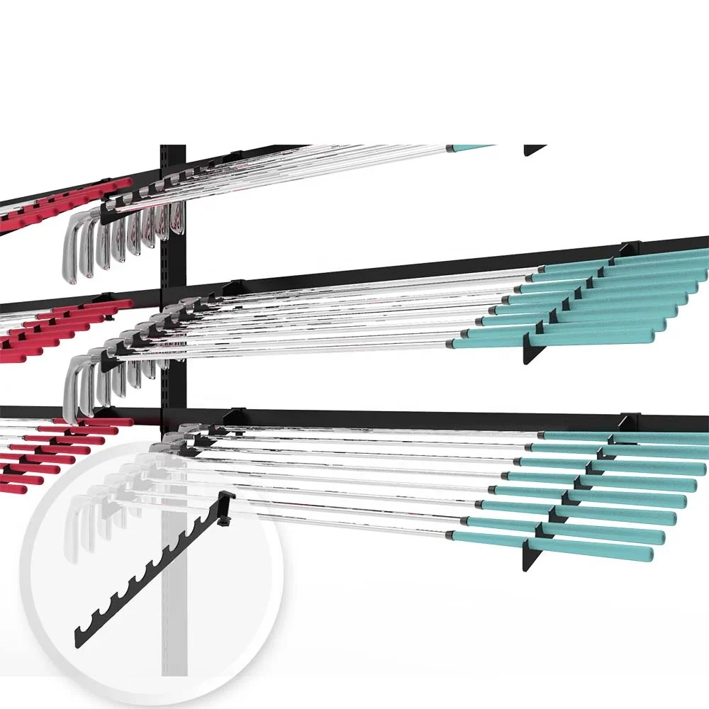 Wall Rack Golf Clubs Irons Putters Designed Display Stand 8 Hole Golf ...