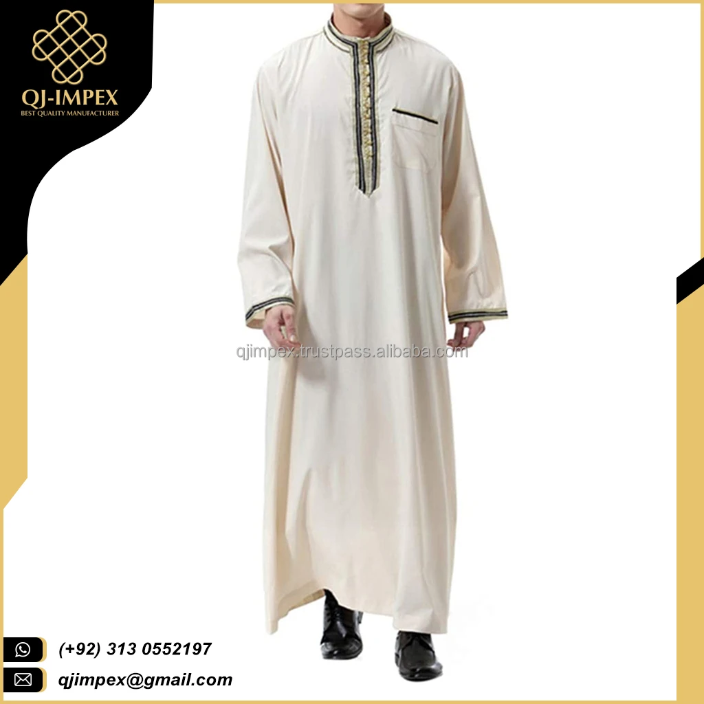 Traditional Men Muslim Clothing Dress Thobe Arab Dress For Men | New ...