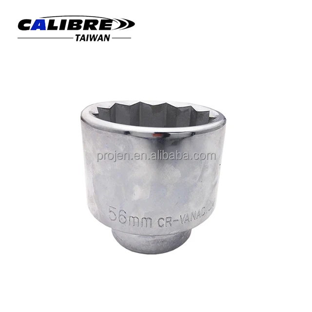 TAIWAN CALIBRE 3/4" Dr. X 56mm X 12pt Chrome Plated Axle Nut Jumbo ...