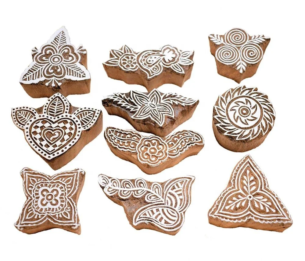 Mughal Designs Wooden Stamps - Buy Wooden Stamp Henna Wooden Stamps ...