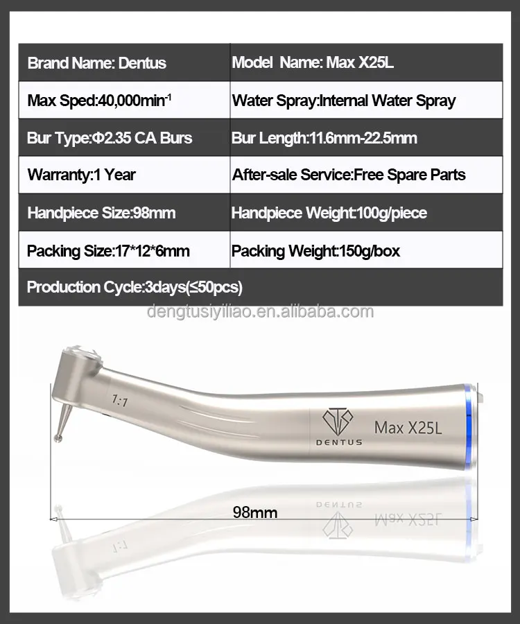Dentus X95l X65l X25l Turbina Dental Kit Low Speed Dental Electrical Motor Dental Handpiece ...