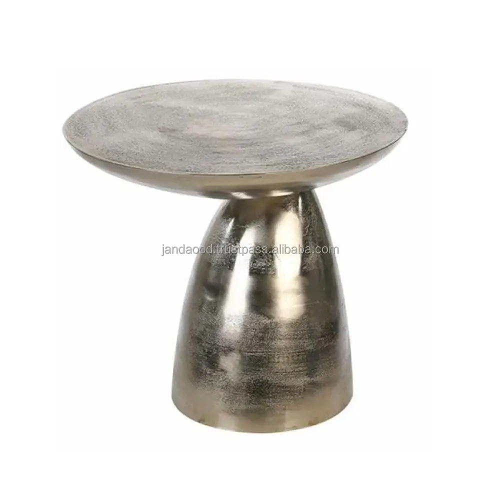 Hammered Silver Aluminum Side Table Home Plant Stand Coffe Wine Table ...