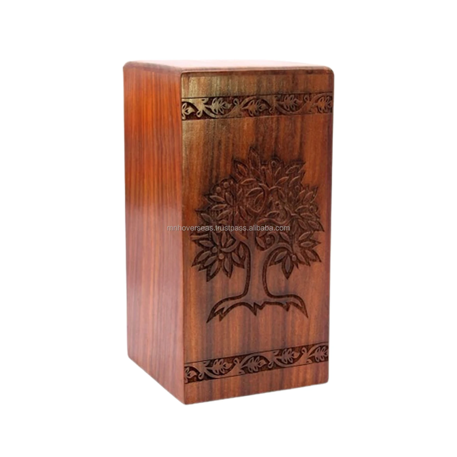 Cremation Urn Wooden Style Adult Pet Brass and Funeral Box Keepsake ...