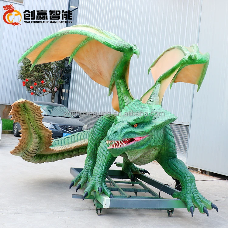 L=6m Lifelike Animatronic Mechanical Western Dragon with LED Eyes ...
