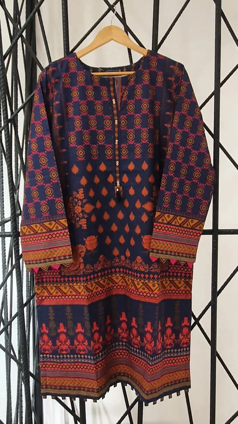 Ss Collection's Pakistani Casual Wear Designer Printed Kurti In Khaddar ...