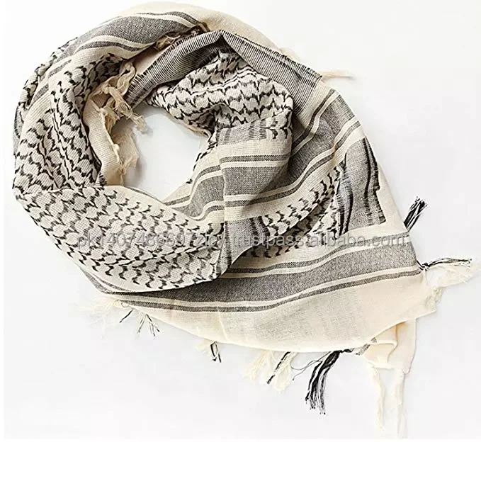 Large Fashion Square Shemagh Desert Keffiyeh 100% Palestinian Cotton ...
