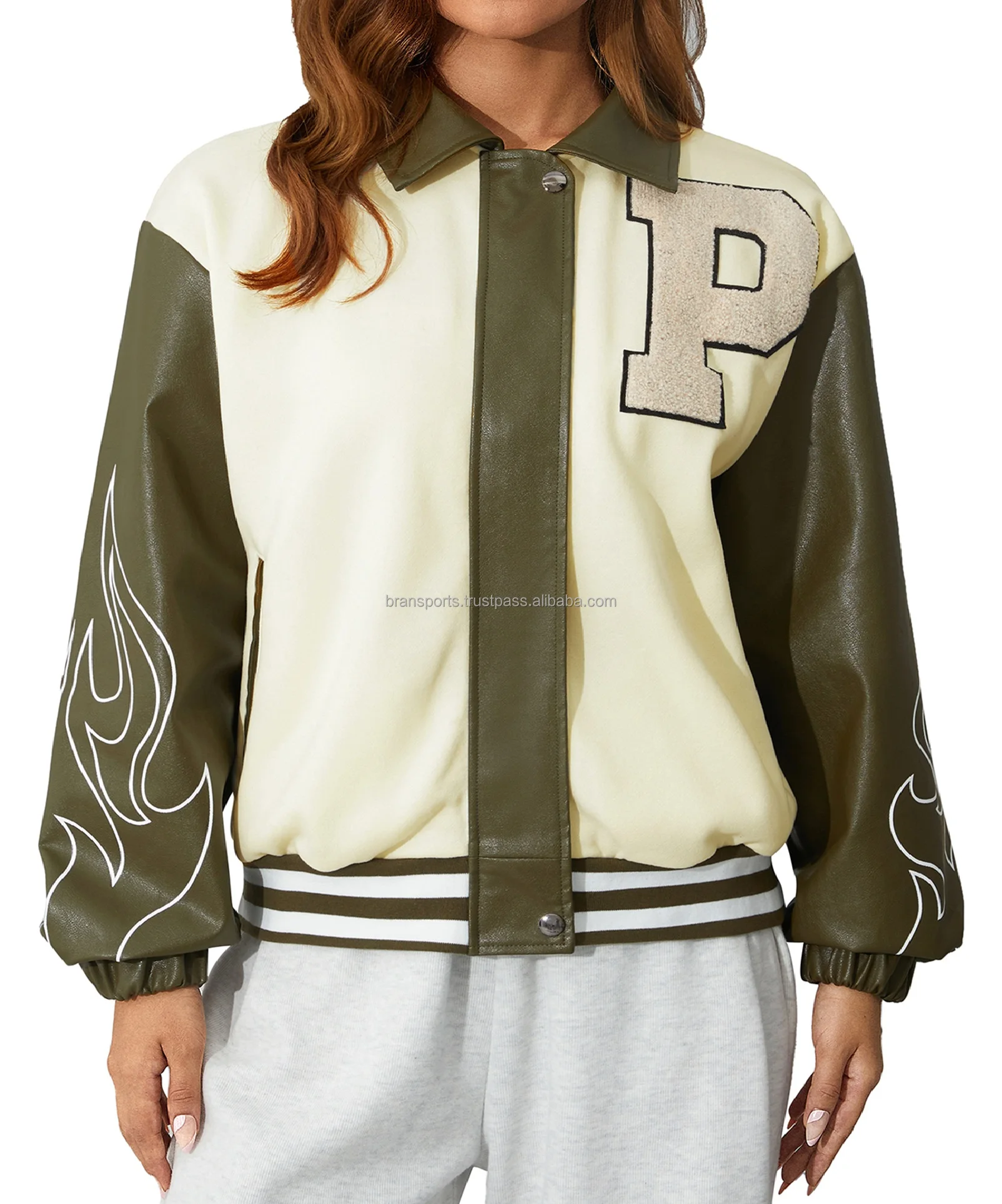 Wholesale New 2024 Motorcycle Croptop Letterman Custom Varsity Jackets ...