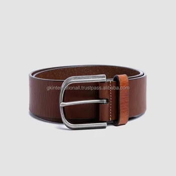 Top Grain Smooth Brown Leather Casual Belt For Men & Women Custom Sizes ...