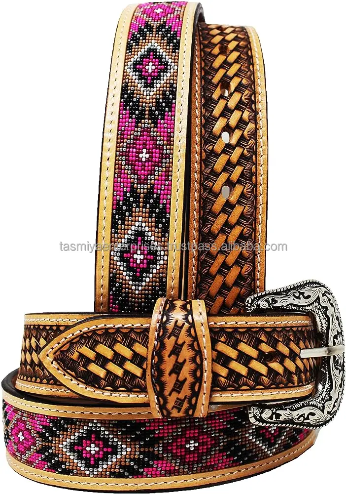 Western Leather Beaded Belts For Men And Women Available At Wholesale ...