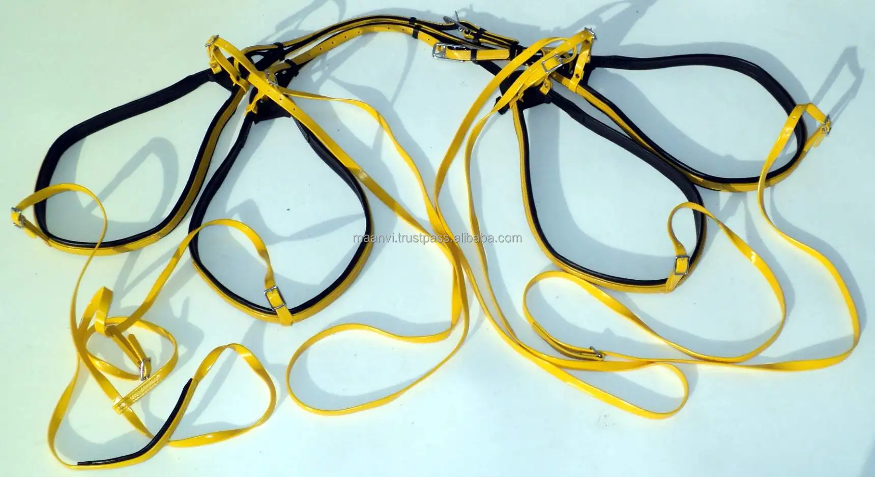 Custom PVC Horse Hoppes Set of 4 PCS - Padded Girths in Varied Sizes ...