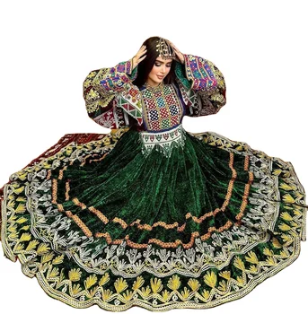Afghan Kuchi Dress With Handmade Tribal Traditional Embroidered Dress ...