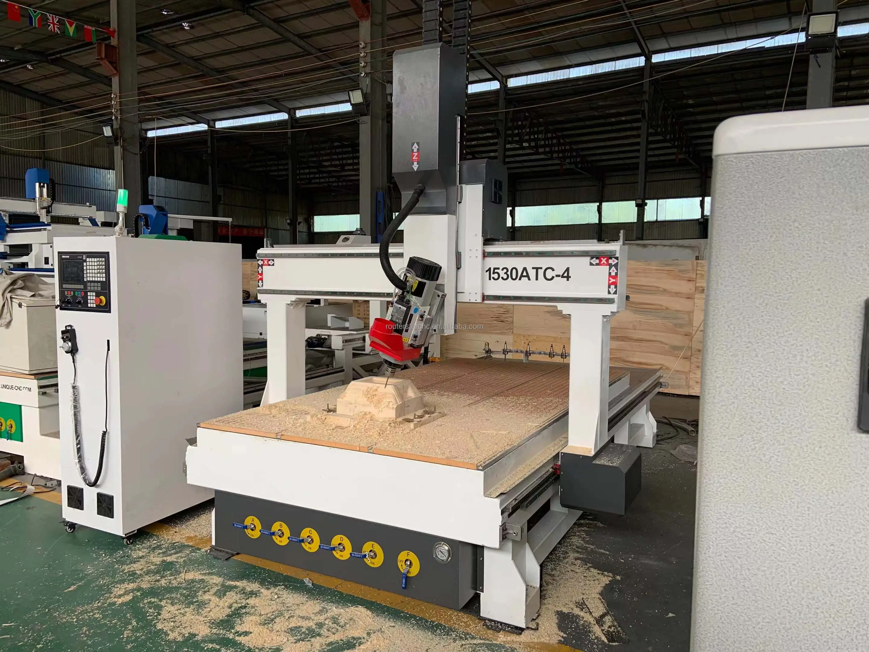 Automatic Tool Change 4 Axis Cnc Carving Machine with 9kw 180 Degree ...
