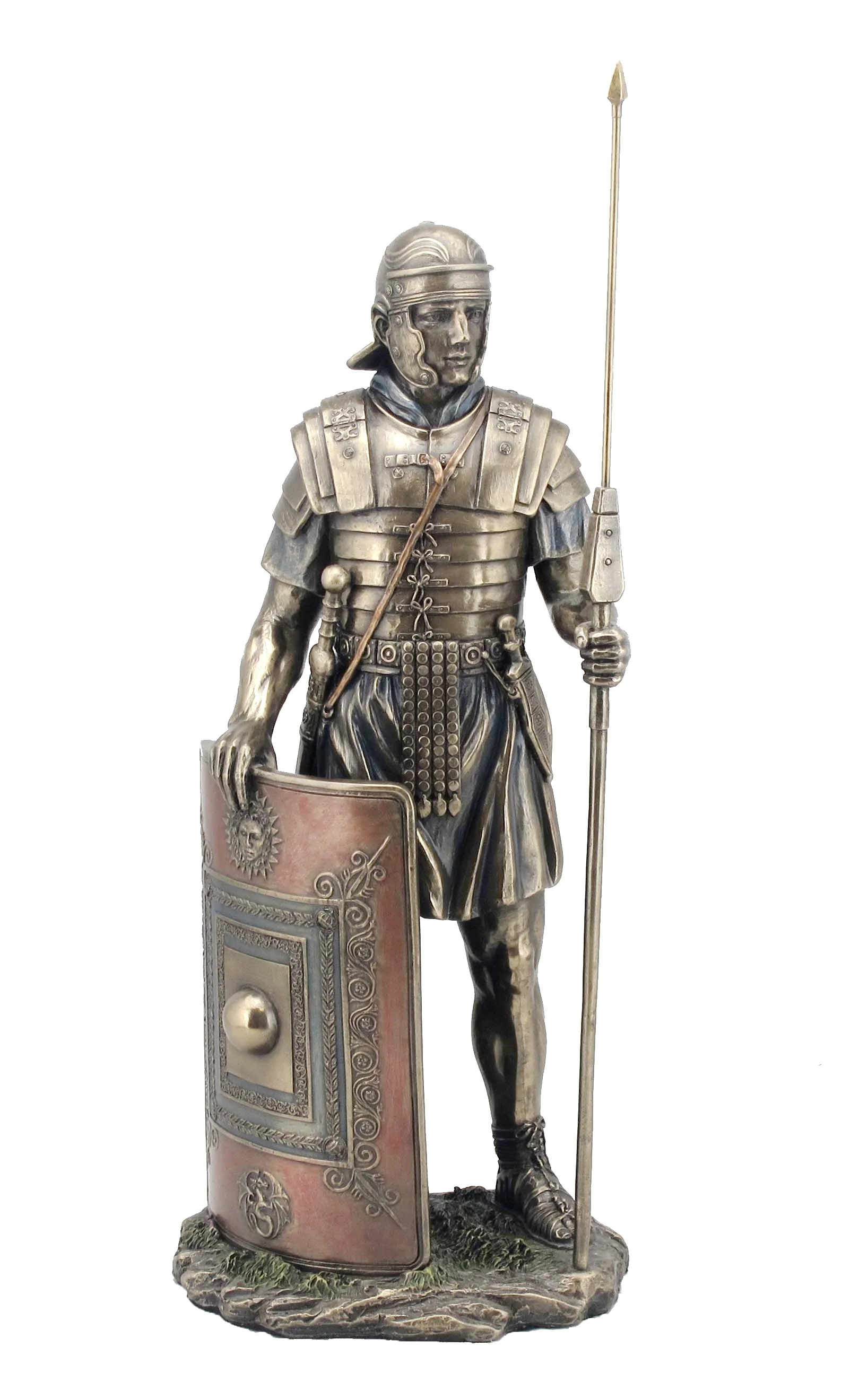 Veronese Design -roman Soldier With Javelin And Shield - Cold Cast ...