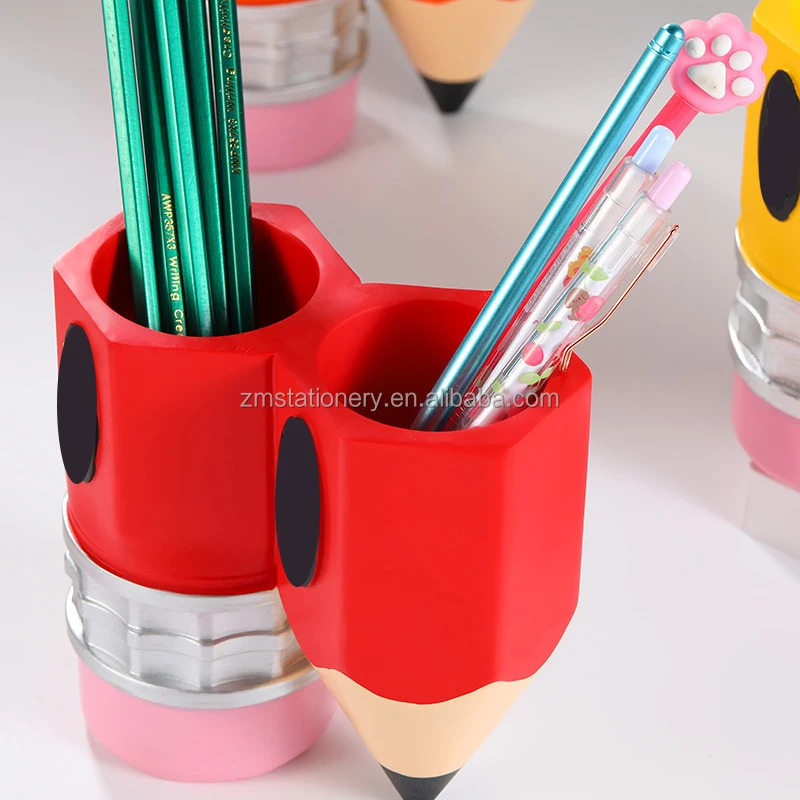 Pencil Shaped Pen Holder Dispenser Shaped Container Pencil Cups Storage ...