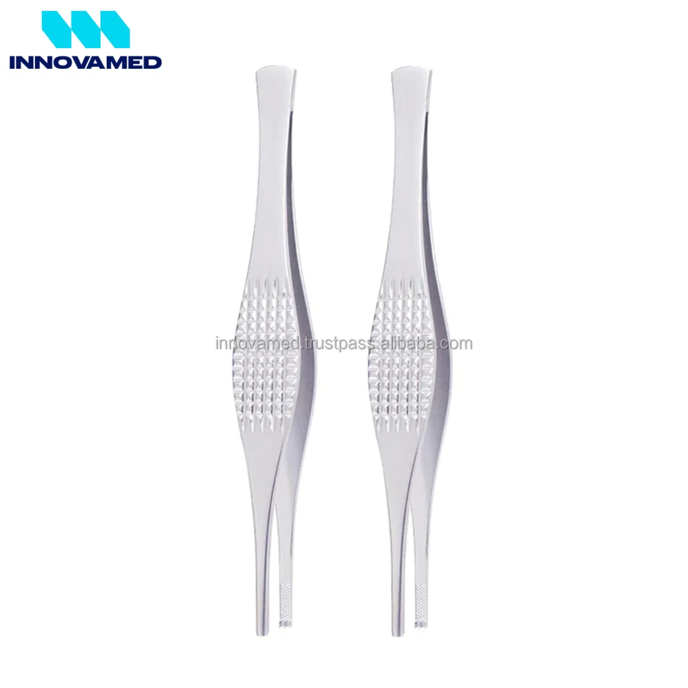 Stainless Steel Tissue Forceps Straight Curved Surgical Forceps 8 cm ...