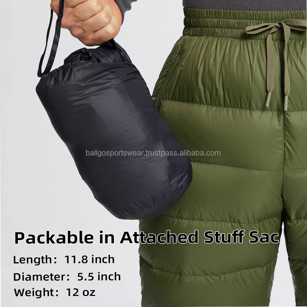 New Style Puffer Pants For Men In Nylon Fabric Winter Warm Ski Pants ...