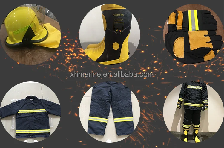 European Standard Firefighter Suit for Fireman Fire Fighting Suit ...