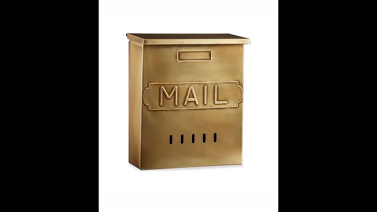 Cast Metal Mail Box With Street And House Number/large Lockable Wall ...