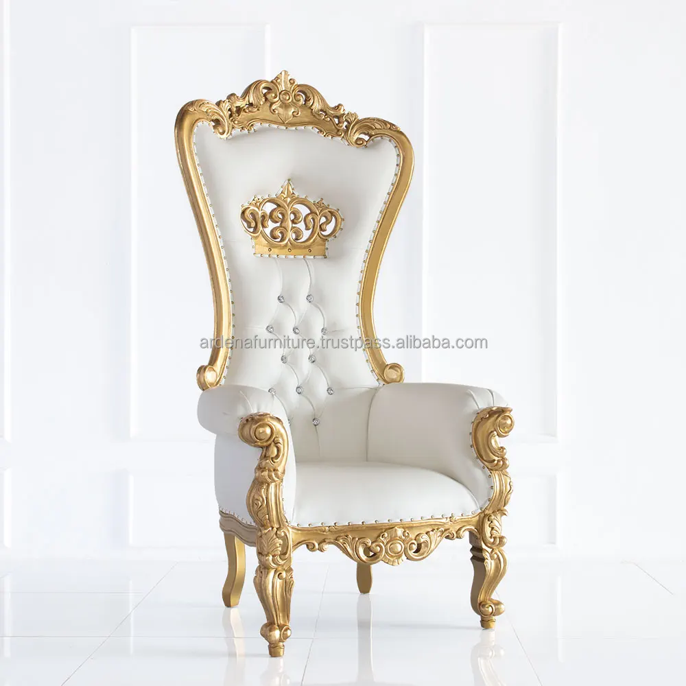 High-durable Commercial Wood Throne Crown Chair for Events