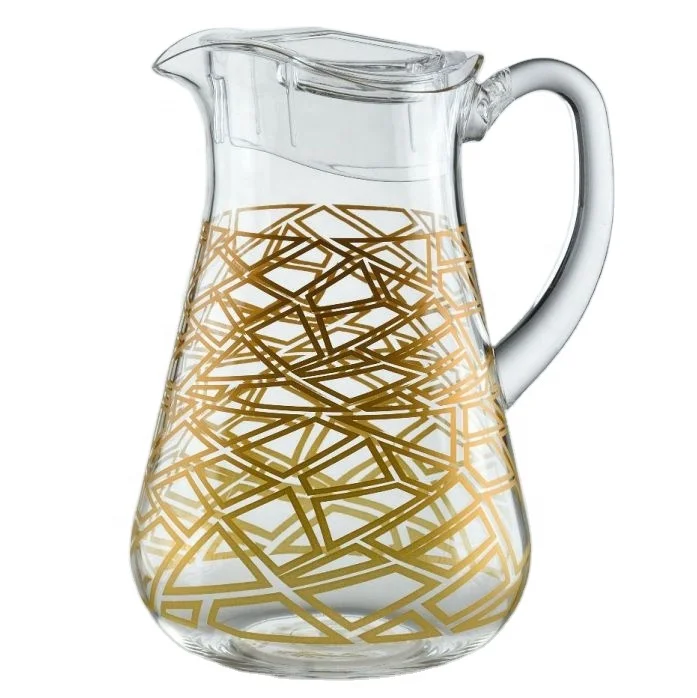 2 Liter Acrylic Drink Gold Design Water Pitcher| Alibaba.com