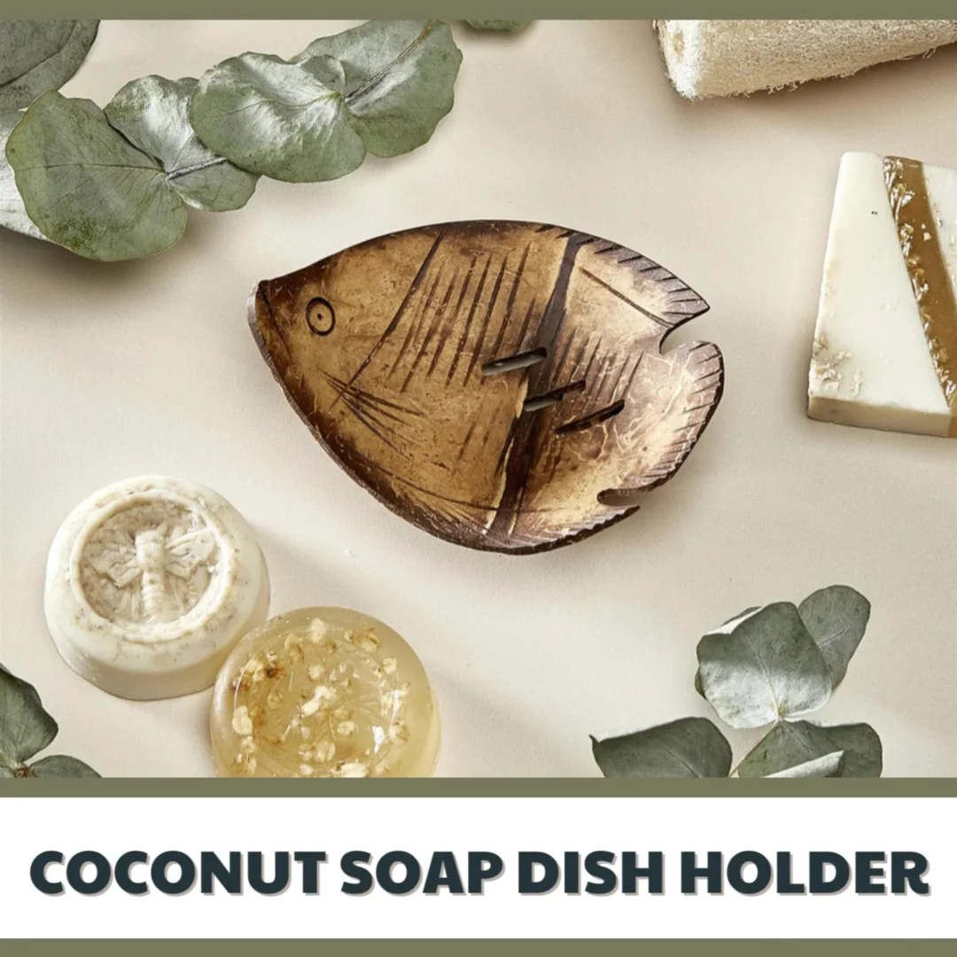 Cute Animal Shaped Soap Dish Soap Holder Self Draining Coconut Shell ...