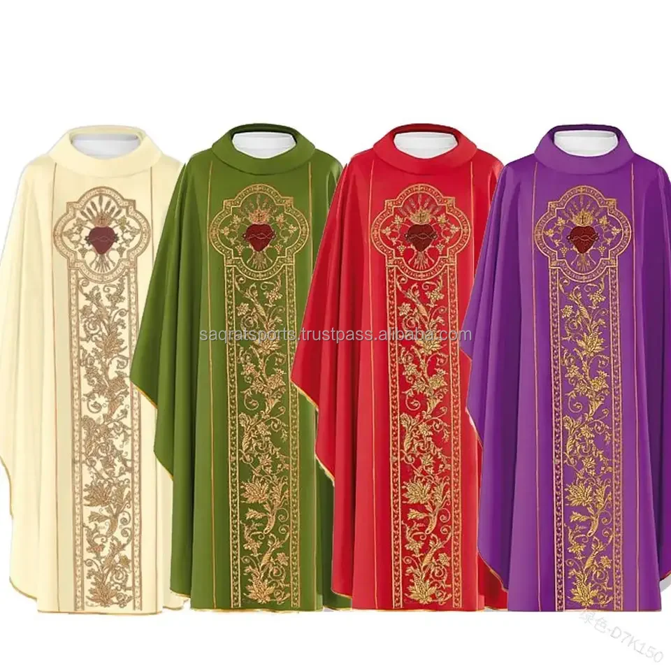 Men's Church Pastor Celebrant Chasuble Priest Vintage Robe Gown Cape ...
