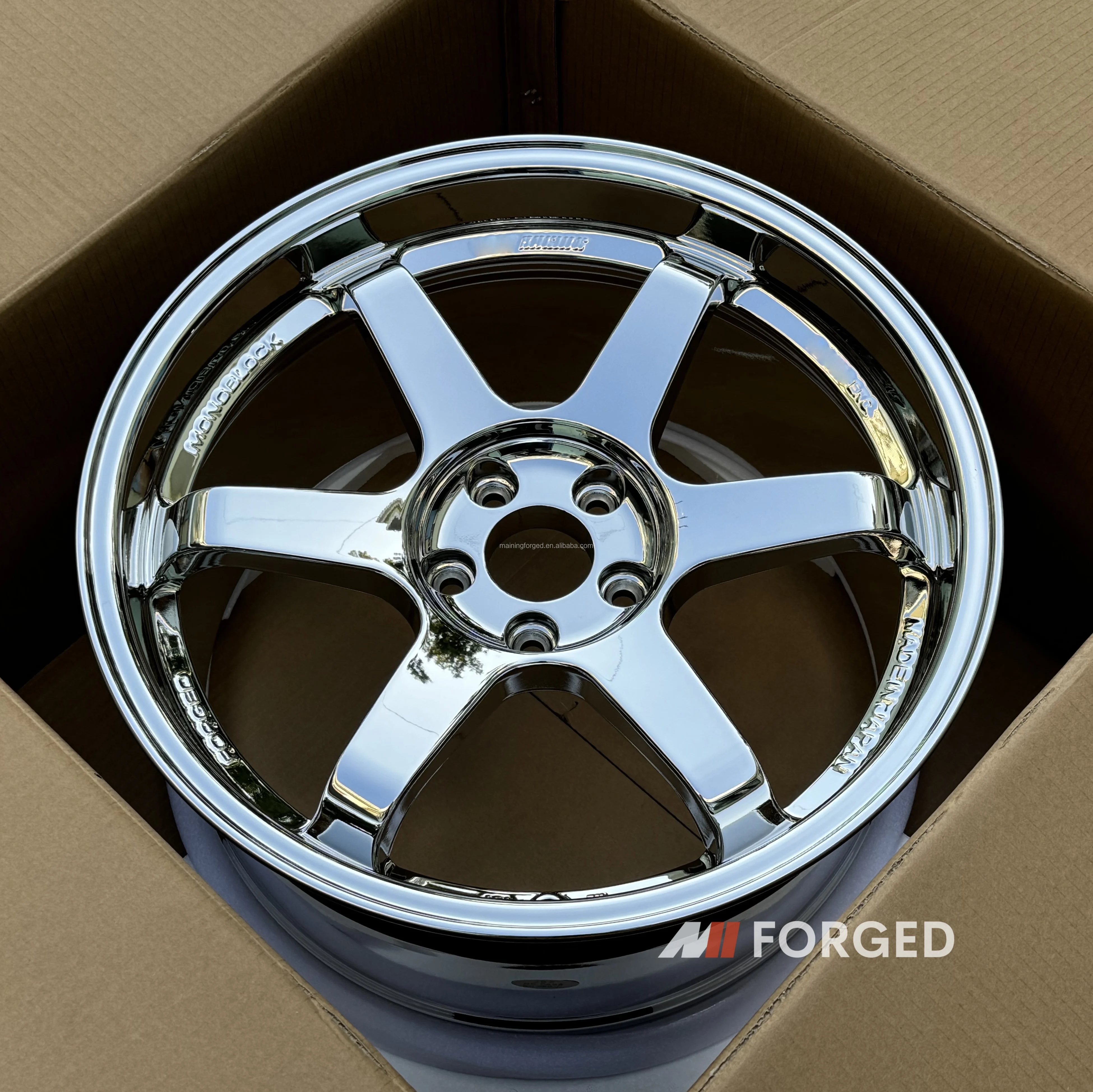 MN Deep Dish Chrome Forged Wheels 5x120 5x114.3 for Tesla Model S & BMW ...