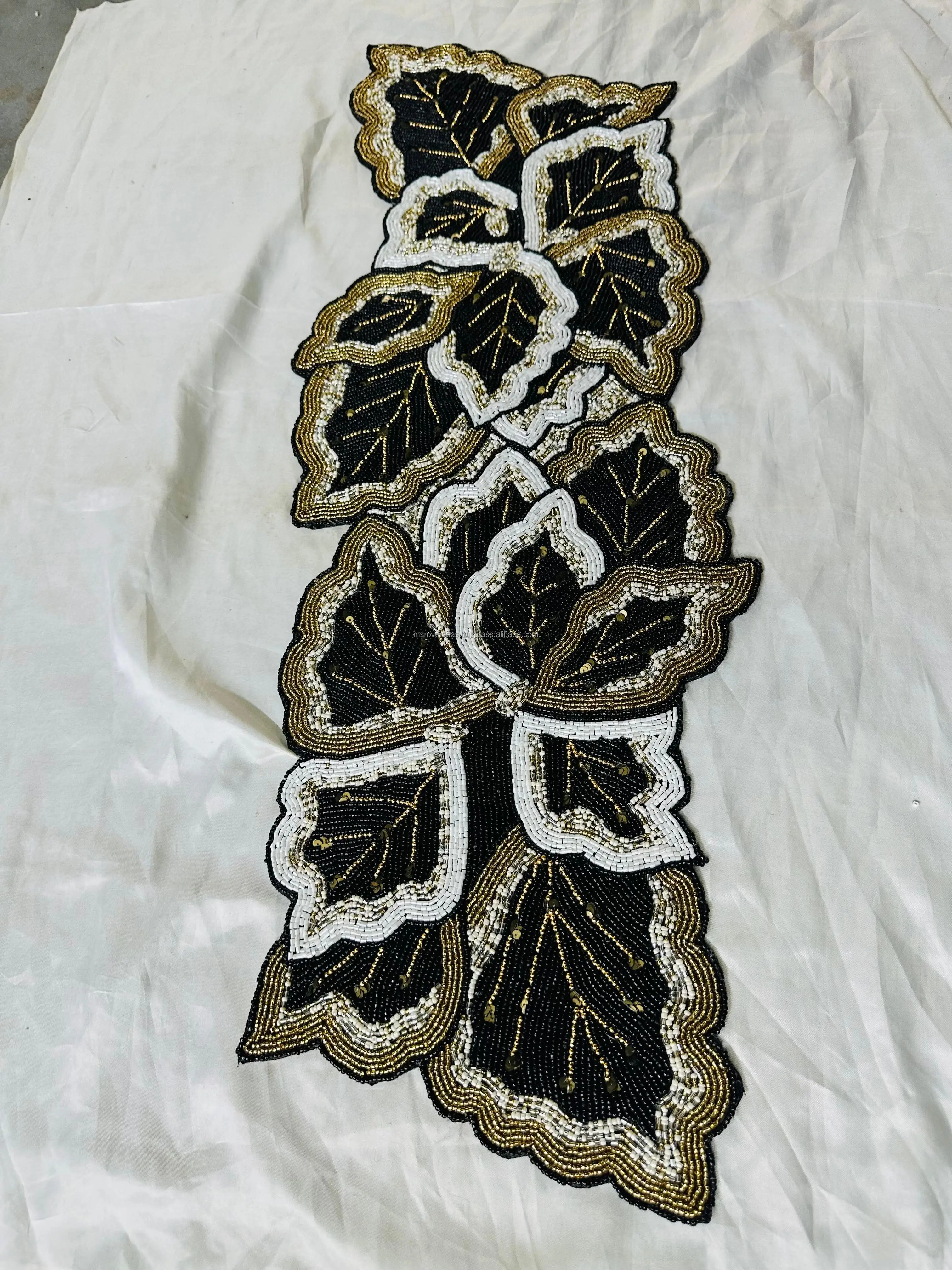 Hand-beaded Embroidered Tablecloth & Table Runner for Weddings