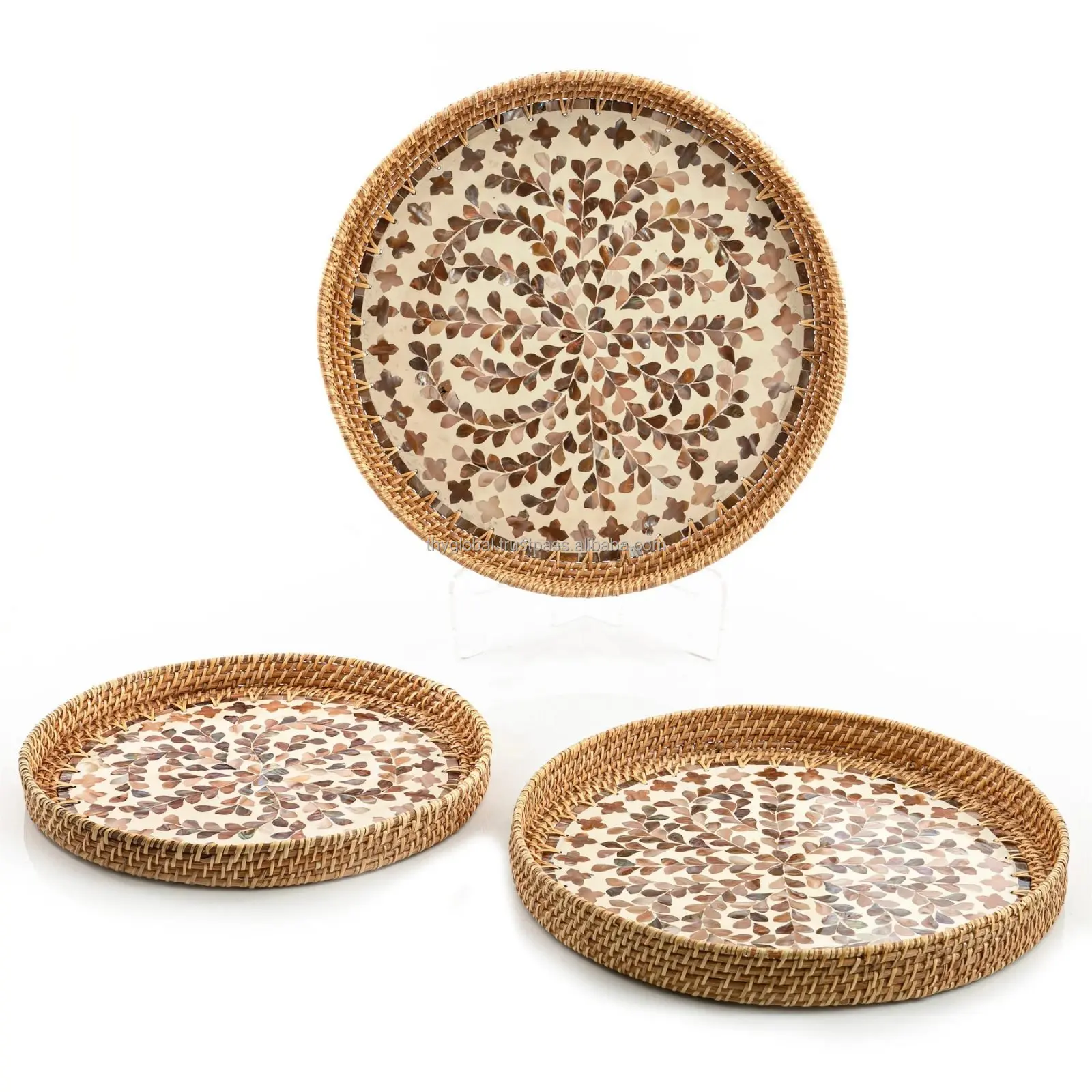 High Quality Handicrafts Mother of Pear Serving Mop Shell Resin Inlay ...