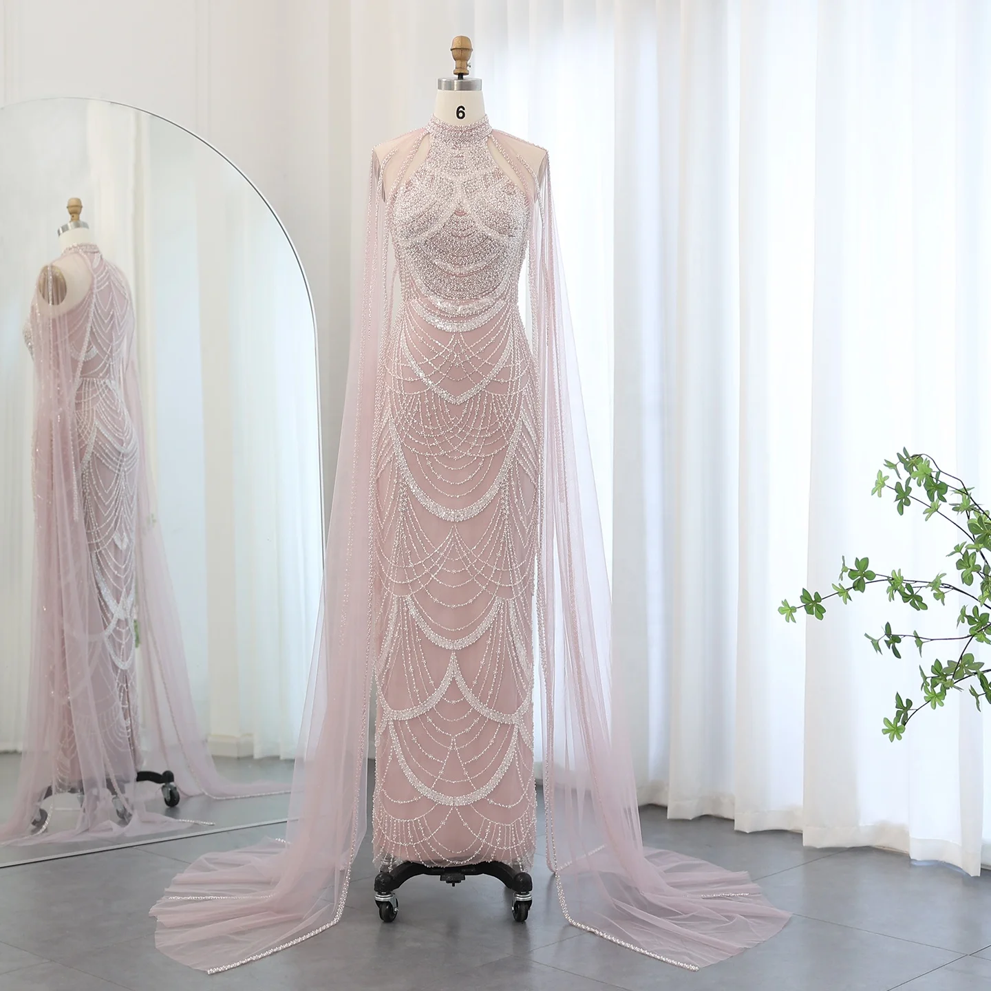 Jancember Sz209-2 Princess High Neck Straight Evening Party Dresses For ...