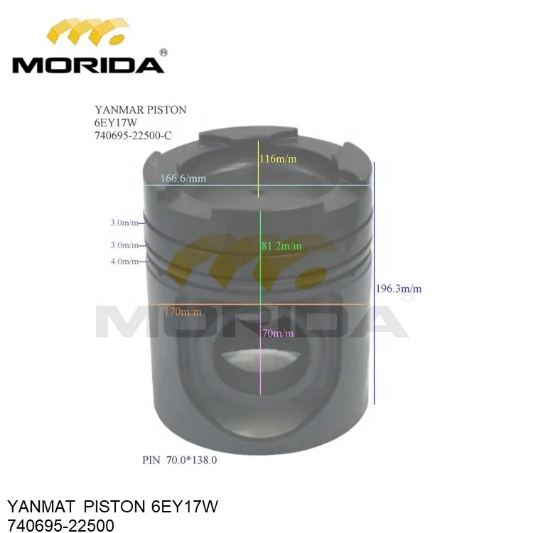 6EY17W 740695-YANMAR 22500活塞| Alibaba.com