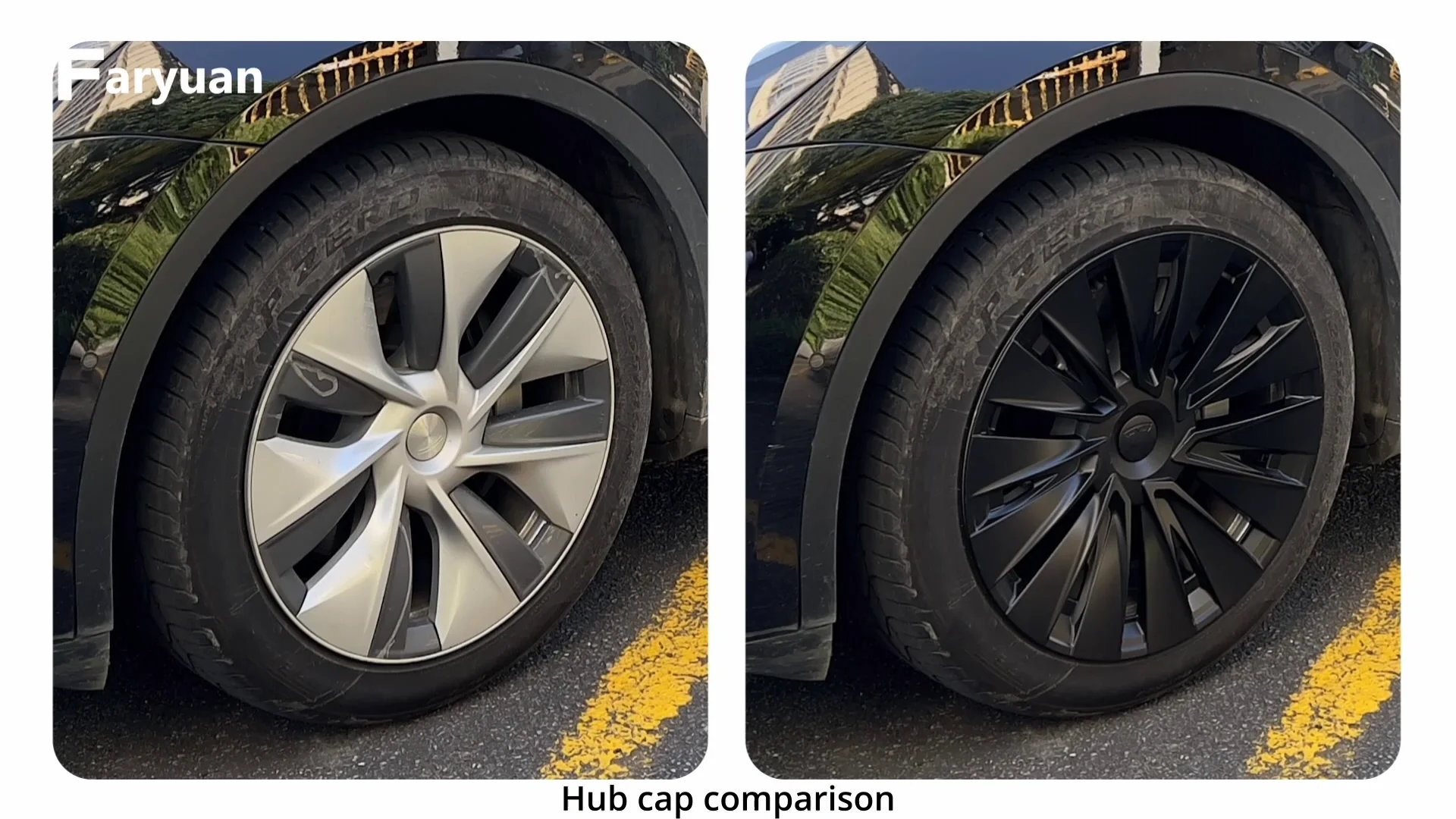 18inch Shockproof Car Hub Decorative Cover Hub Caps Wheel Cover Tesla ...